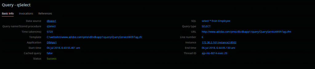Database Monitoring using Performance Monitoring Toolset - ColdFusion