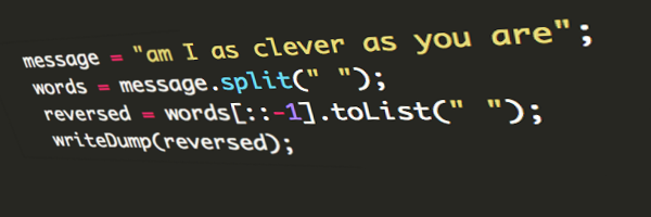 Reverse an array in ColdFusion and other tricks using slice syntax ...