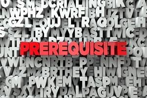 PREREQUISITE - 3D stock image of Red text on white background - ColdFusion