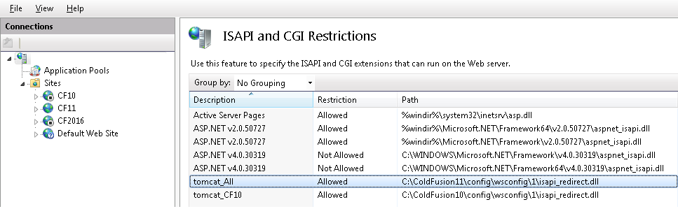 Removing Corrupt Connector Dependencies from IIS - ColdFusion